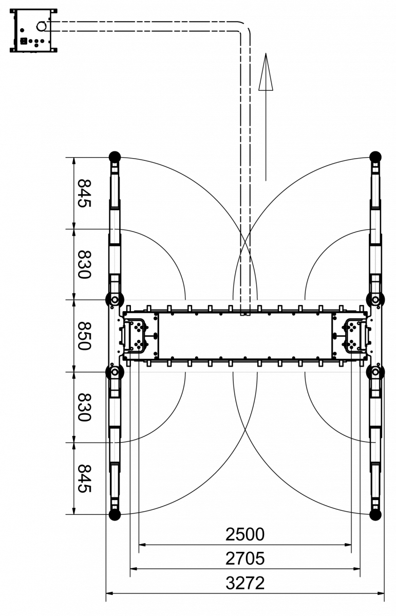 Consul 2-ram inground Swivel arm chassis 6.500 kg - CONSUL Lifting pl