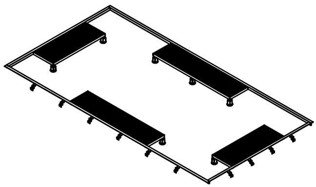 Consul Foundation frame full pit "grating" - CONSUL Lifting platforms